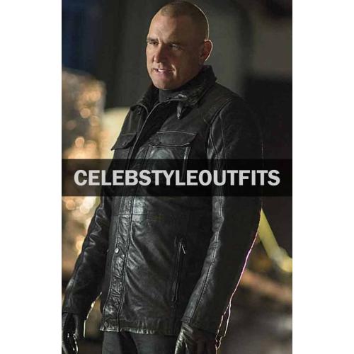 Arrow Vinnie Jones Danny Brickwell Black Leather Jacket
