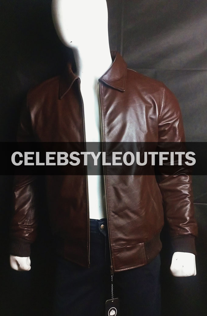 Arthur Fonzie Happy Days Henry Winkler Brown Leather Jacket