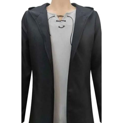 Eren Jaeger Attack On Titan Anime Black Hooded Cotton Coat