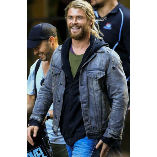 Thor Ragnarok Chris Hemsworth Thor Odinson Blue Denim Jacket