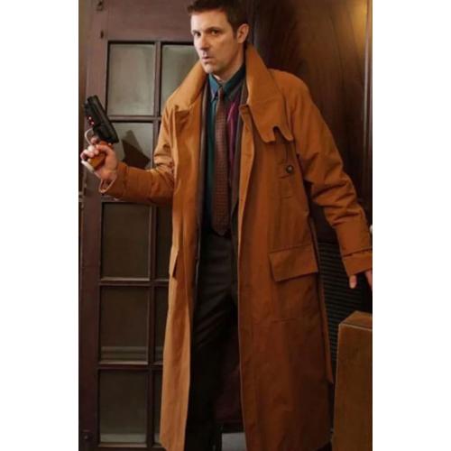 Blade Runner Harrison Ford Rick Deckard Brown Long Trench Coat