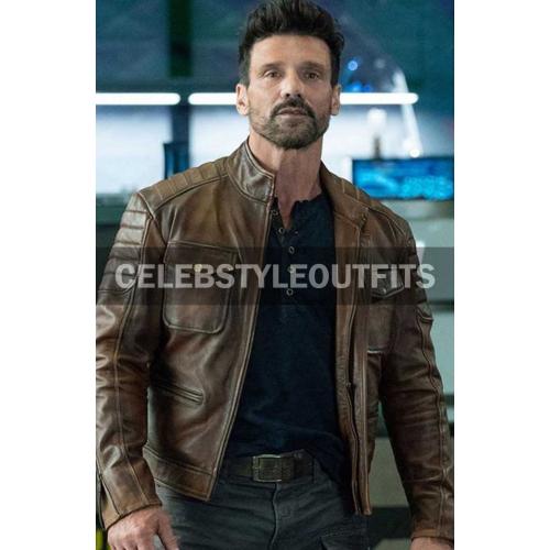 Boss Level Frank Grillo Roy Pulver Brown Leather Jacket