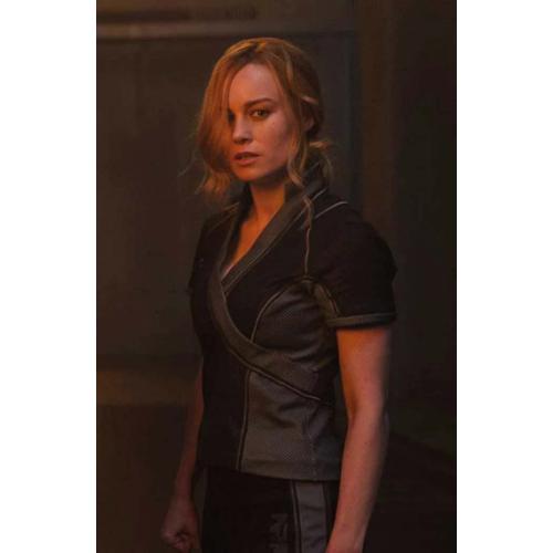 Captain Marvel Carol Danvers Brie Larson Grey Cotton Vest