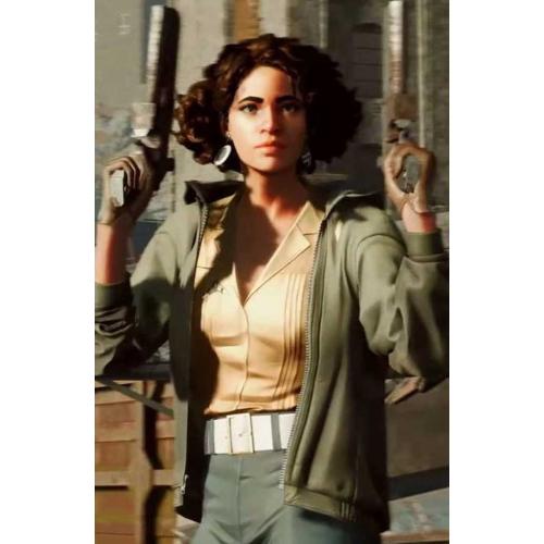 Charlie Montague Deathloop Cosplay Green Gaming Fleece Jacket
