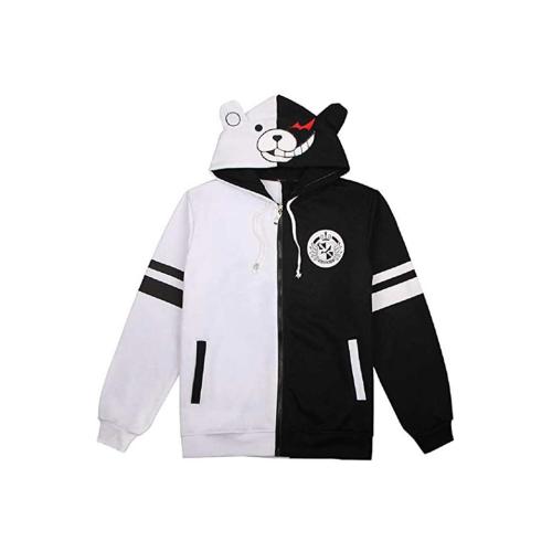 Monokuma Danganronpa Video Game Black And White Fleece Cosplay Hoodie