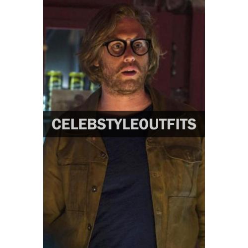 Deadpool TJ Miller Jack Hammer Weasel Brown Cotton Jacket