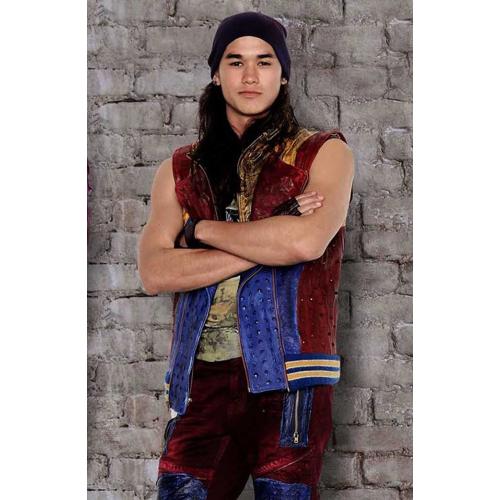 Booboo Stewart Descendants 2 Jay Red Cosplay Leather Vest