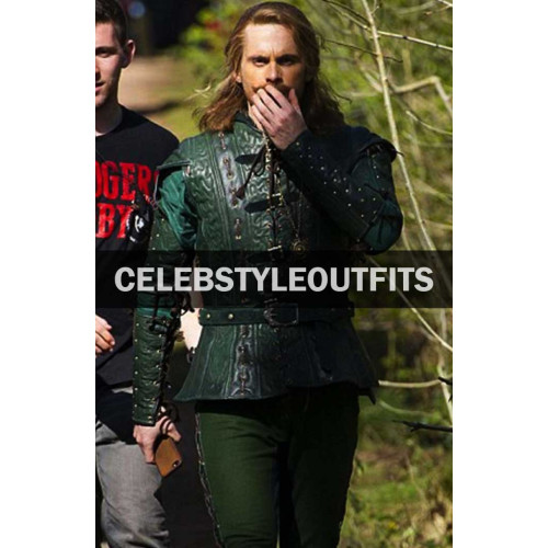 Doctor Who TV Show Robin Tom Riley Green Leather Jacket