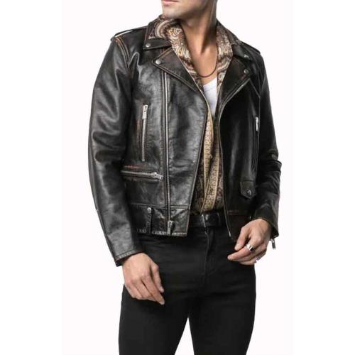 Dynasty Rafael De La Fuente Sam Jones Black Leather Jacket
