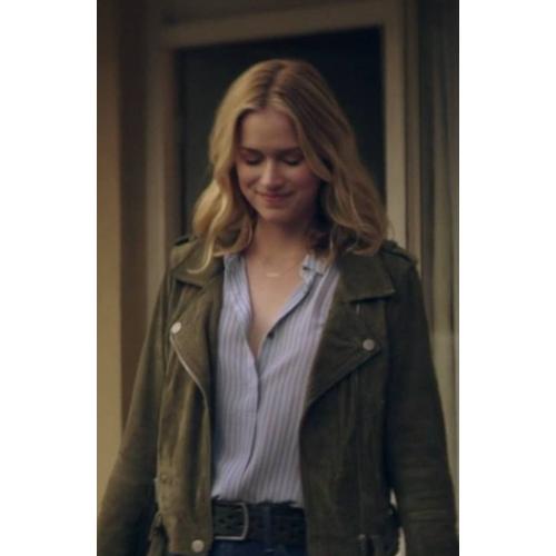 Guinevere Beck You S02 Elizabeth Lail Green Leather Jacket