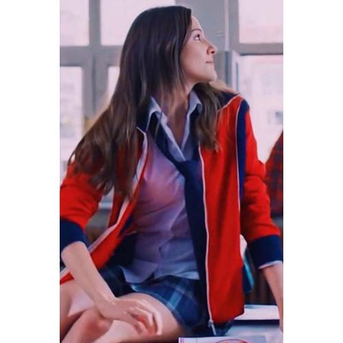 Alina Boz Love 101 TV Series Eda Red And Blue Fleece Jacket