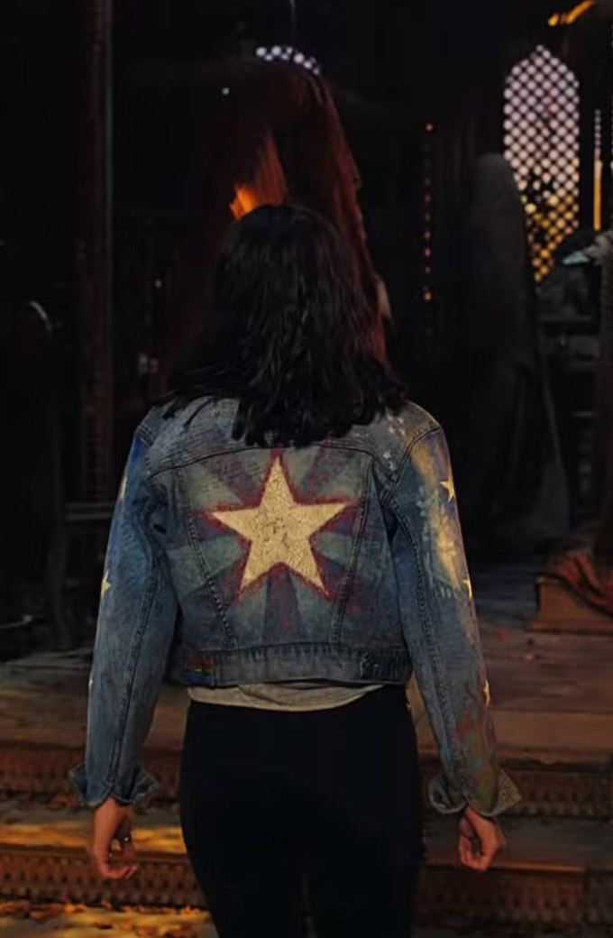 America Chavez Doctor Strange Xochitl Gomez Blue Denim Jacket