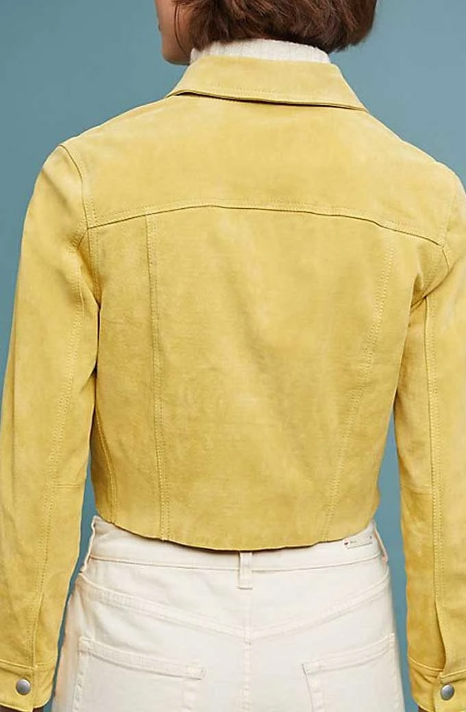Leighton Meester Single Parents Angie D Amato Suede Jacket