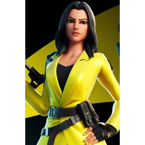 Fortnite Battle Royale Womens Yellow Cosplay Leather Jacket