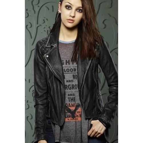 How To Get Away With Murder Katie Findlay Black Leather Jacket