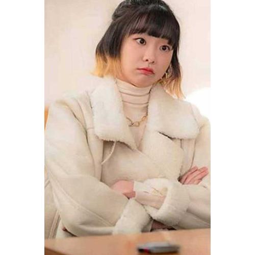 Itaewon Class TV Show Jo Yi Seo Kim Da Mi White Leather Jacket