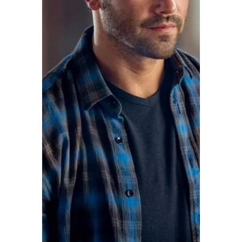 Chesapeake Shores Trace Riley Jesse Metcalfe Blue Plaid Jacket