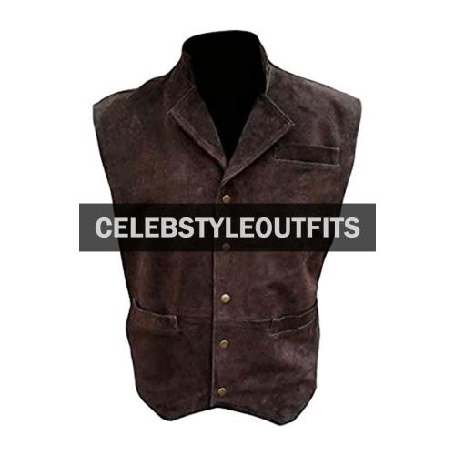 Magnificent Seven Josh Faraday Chris Pratt Brown Suede Vest