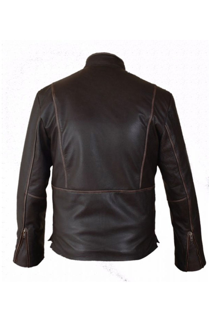 Sam Flynn Garrett Hedlund Tron Legacy Brown Leather Jacket
