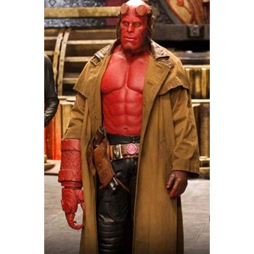 Ron Perlman Hellboy Brown Cosplay Cotton Long Trench Coat