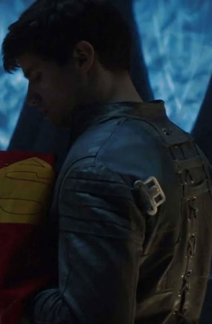 Krypton Seg El Cameron Cuffe Brown Cosplay Leather Jacket