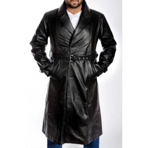 Marv Sin City Movie Mickey Rourke Black Leather Coat