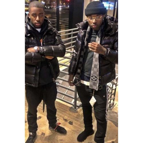 Pop Smoke Mens Casual Black Parachute Quilted Puffer Jacket