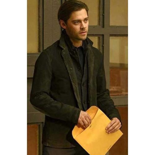 Prodigal Son Tom Payne Malcolm Bright Black Suede Jacket