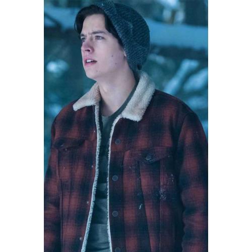 Jughead Jones Riverdale Cole Sprouse Red Checked Wool Jacket