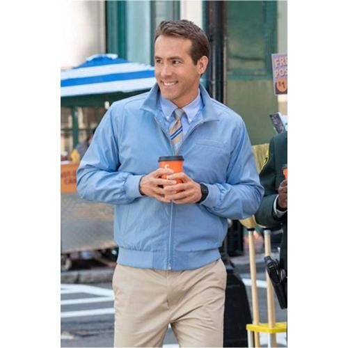 Guy Free Guy Movie Ryan Reynolds Blue Cotton Jacket