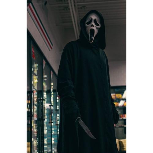 Ghostface Scream Movie Hooded Long Cotton Coat