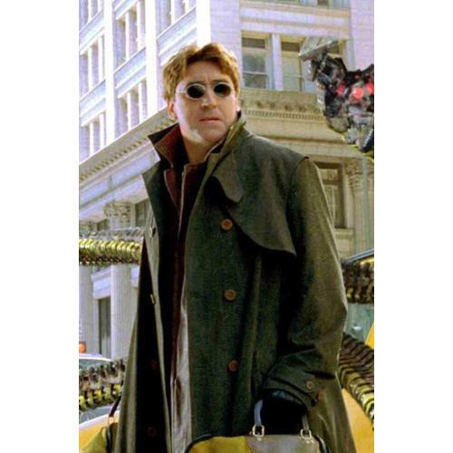 Spider Man Alfred Molina Doctor Octopus Black Long Trench Coat