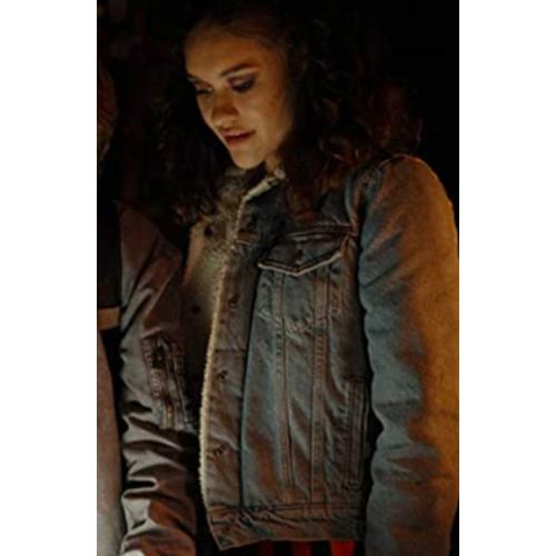 Spirit Halloween Marissa Reyes Kate Bomber Blue Denim Jacket