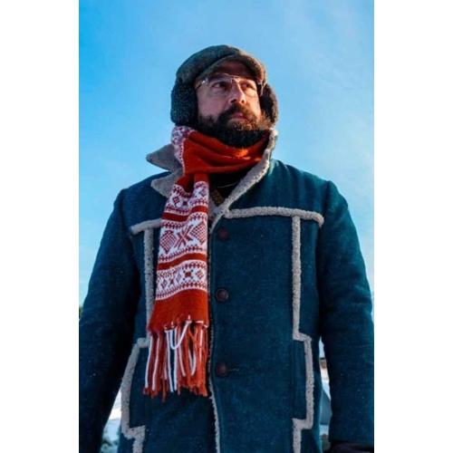 Stranger Things Brett Gelman Murray Bauman Blue Wool Fur Coat