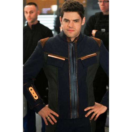 Jeremy Jordan Supergirl Winn Schott Toyman Blue Cosplay Jacket