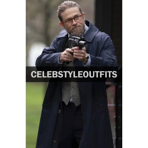 The Gentlemen Charlie Hunnam Raymond Smith Black Cotton Coat