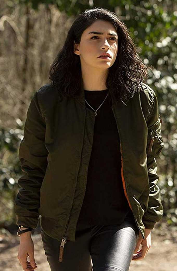 The Protector Zeynep Erman Red Genuine Leather Jacket