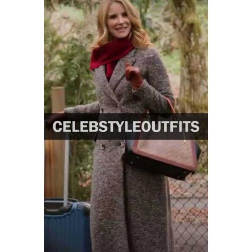 Virgin River Jenny Cooper Joey Barnes Grey Wool Trench Coat