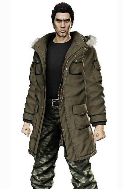 Taiga Saejima Yakuza Like A Dragon Cosplay Green Hooded Coat